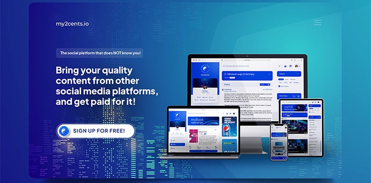 Web 3.0 „my2cents“ wird auf der BSV-Blockchain in den Markt eingeführt